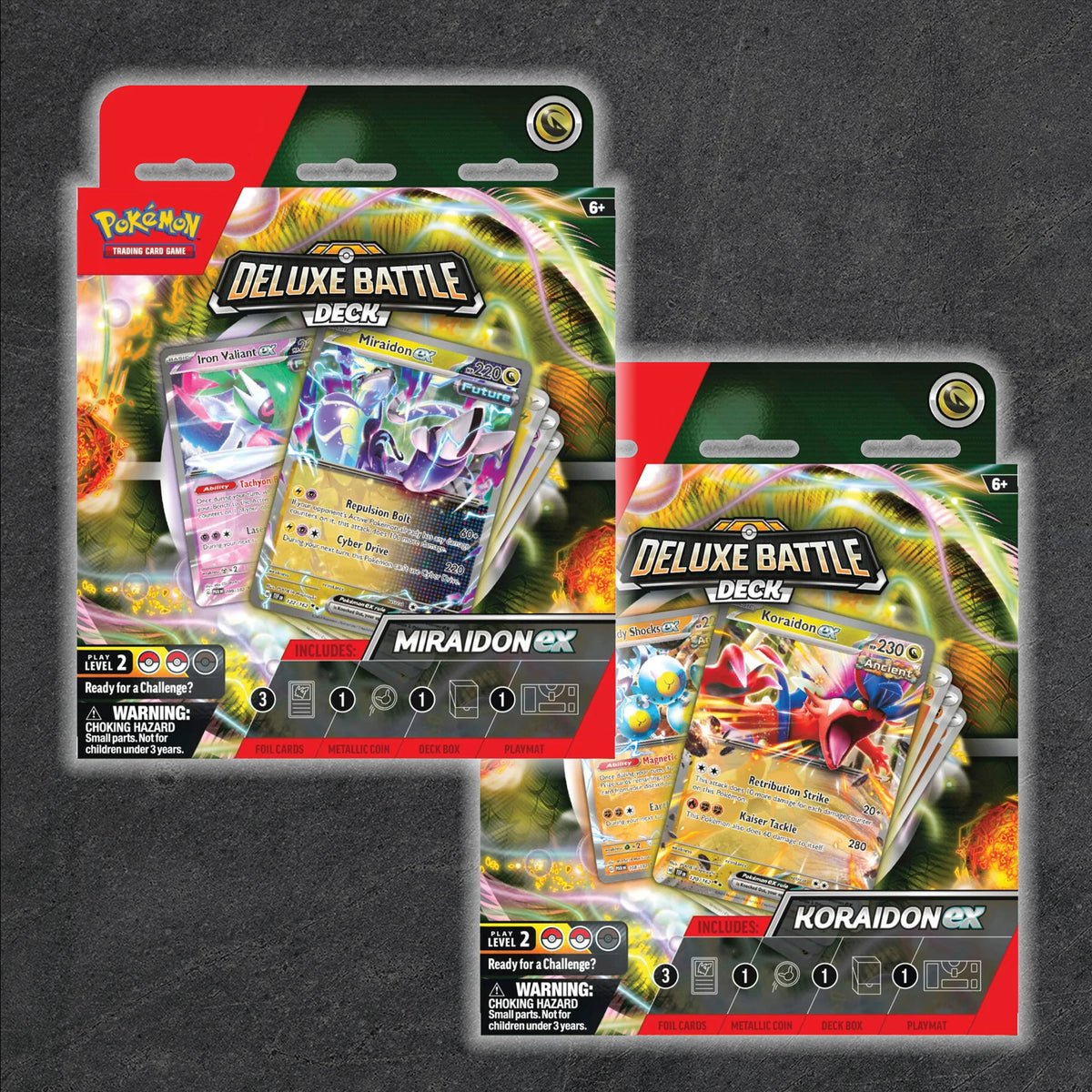 POKÉMON TCG Miraidon ex & Koraidon ex Deluxe Battle Deck Pair – Heaps ...